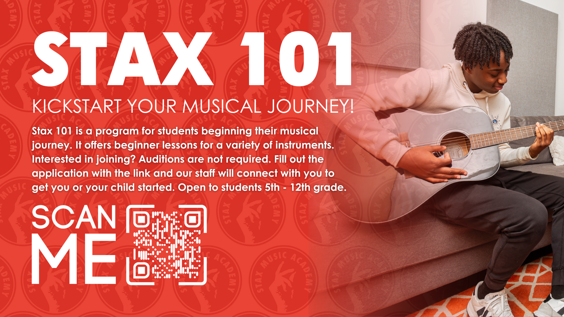Audition/Apply for our 2025-2026 After School Program - Stax Music Academy